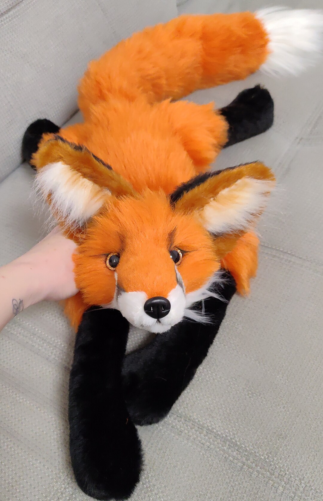 Made to Order Floppy Red Fox Plush With Weighted Paws&tail - Etsy