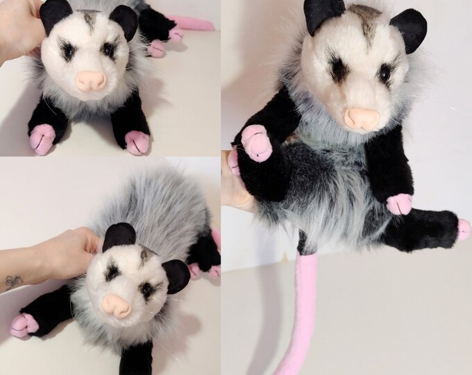 Made to order Opossum plush/ possum plush toy Gray-black colour - Etsy ...