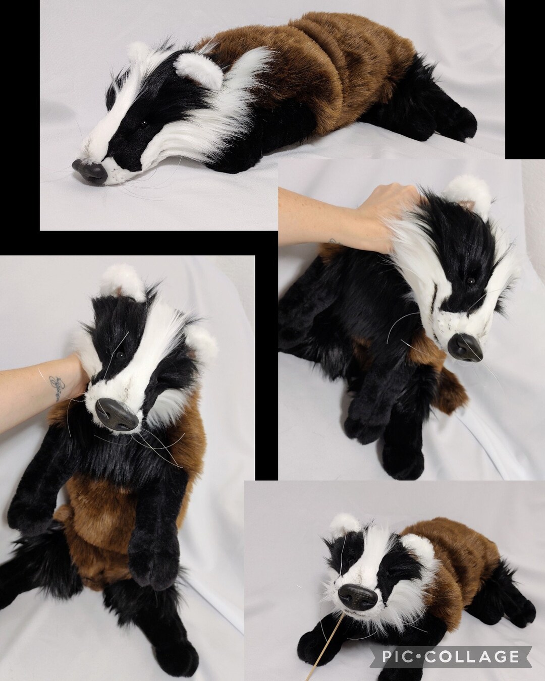 Made to Order Darker Brown Weighted and Floppy European Badger Plush ...