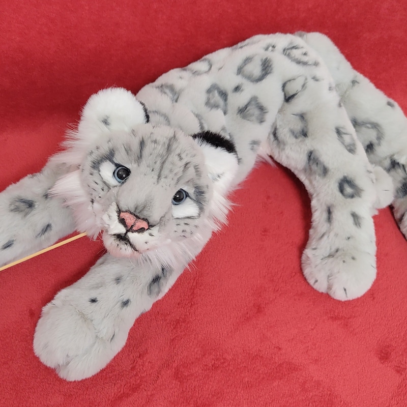 Realistic Plush Snow Leopard - Etsy