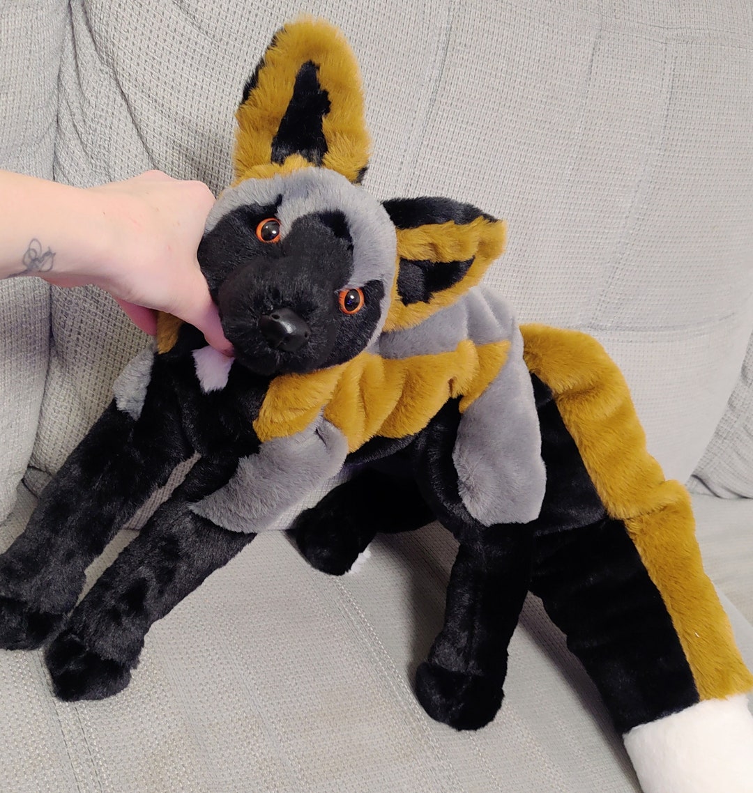 Made to Order! Weighted and Floppy Cross Fox Plush Made of Extra Soft ...