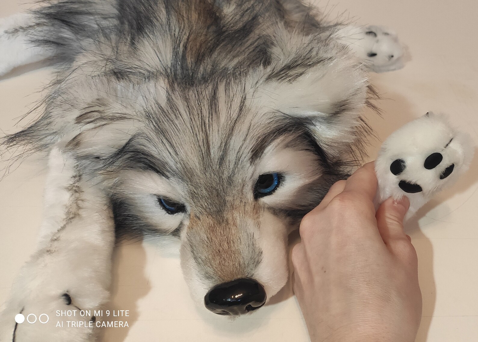 Made to Order Baby Wolf / Wolf Cub Plush Gray-white Wolf - Etsy