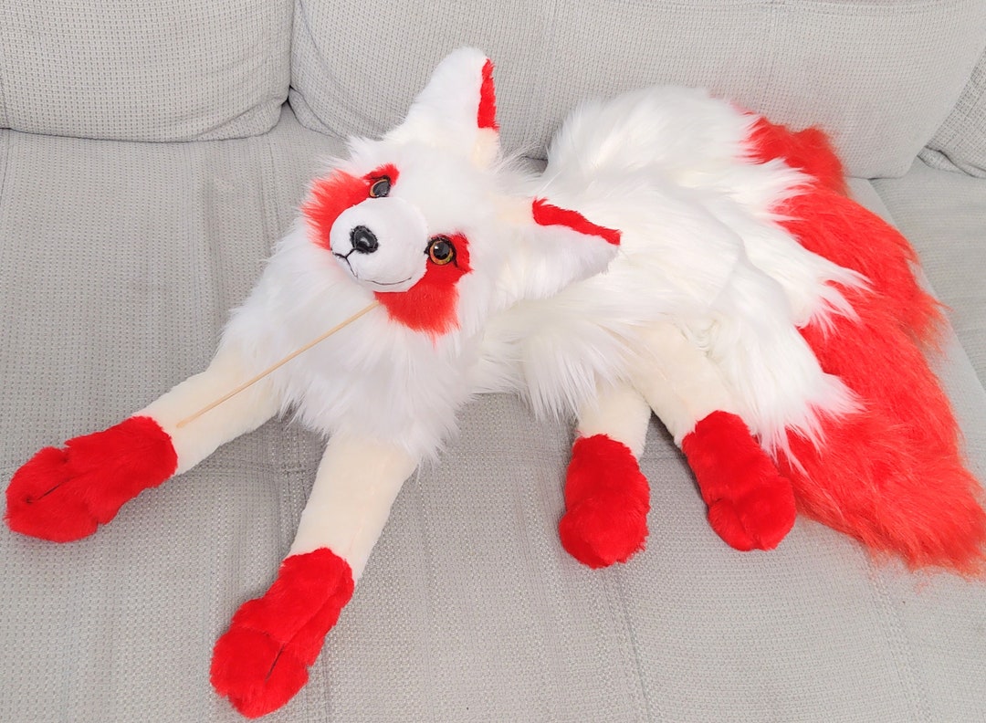 Made to Order! NOT in Stock! 4 Tailed Fantasy Fox Plush/ Weighted and ...