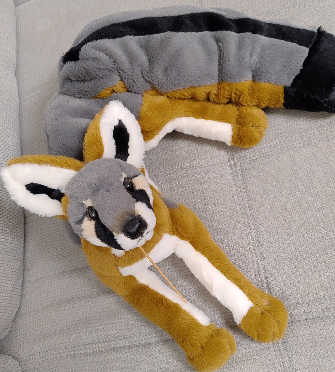 Made to Order! Weighted and Gray Fox Plush From Extra Soft Faux Fur! - Etsy