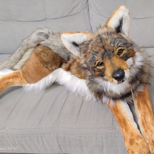 Wolf Realistic Plush - Etsy