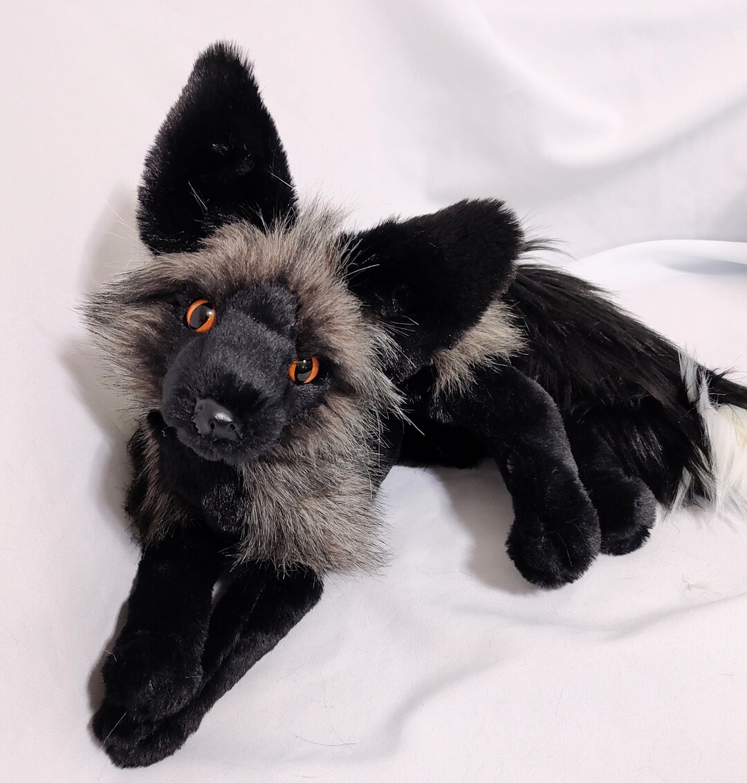 Made to Order! NOT in STOCK! Weighted&floppy Silver Fox Plush/ Small ...