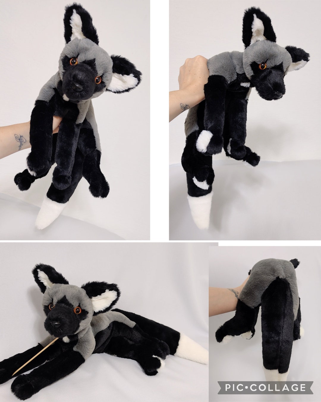 Made to Order Baby Weighted and Floppy SILVER Fox Plush Made of Extra ...