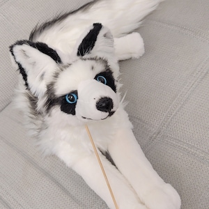 Made to Order! NOT in Stock! Baby Marble Fox Plush With Blue Eyes ...