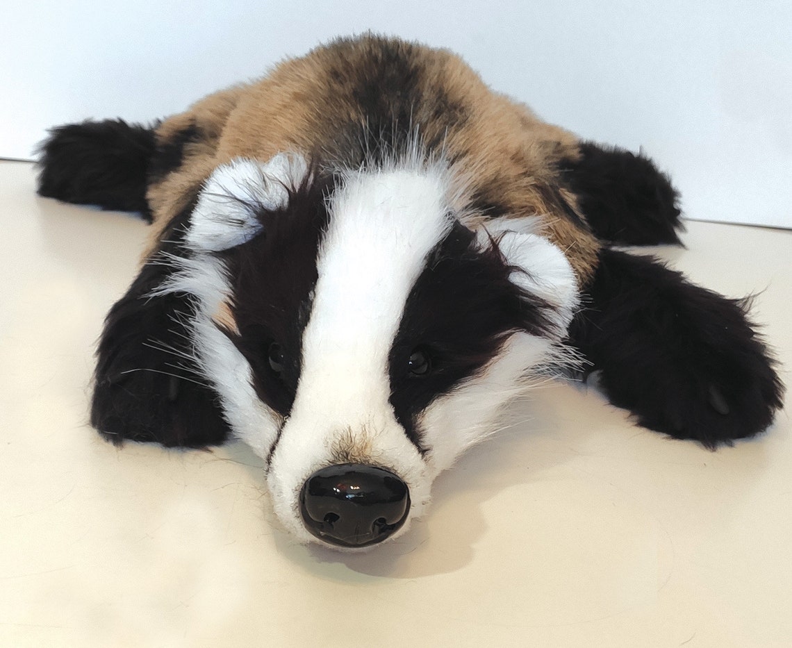 FINISHED PRODUCT Weighted Badger plush art doll/ European | Etsy