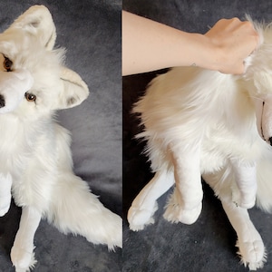Made to Order! ARCTIC Fox Plush/ Bigger Than Life-size, Realistic Polar ...