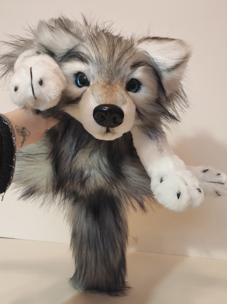 Made to Order Baby Wolf / Wolf Cub Plush Gray-white Wolf - Etsy