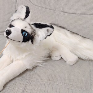 Made to Order! NOT in Stock! Baby Marble Fox Plush With Blue Eyes ...