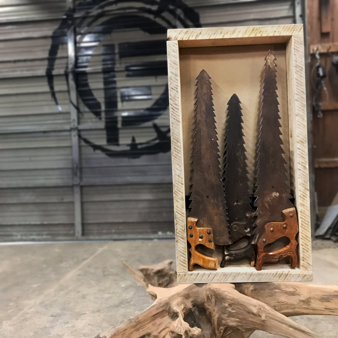 Rustic Saw Wall Art, Sawscape Farmhouse Decor, Adventure Art, Cabin ...