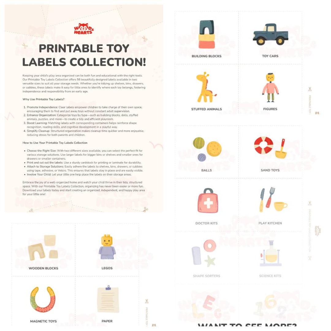 Printable Toy Labels Collection: Organize and Enhance Your Child’s Play ...