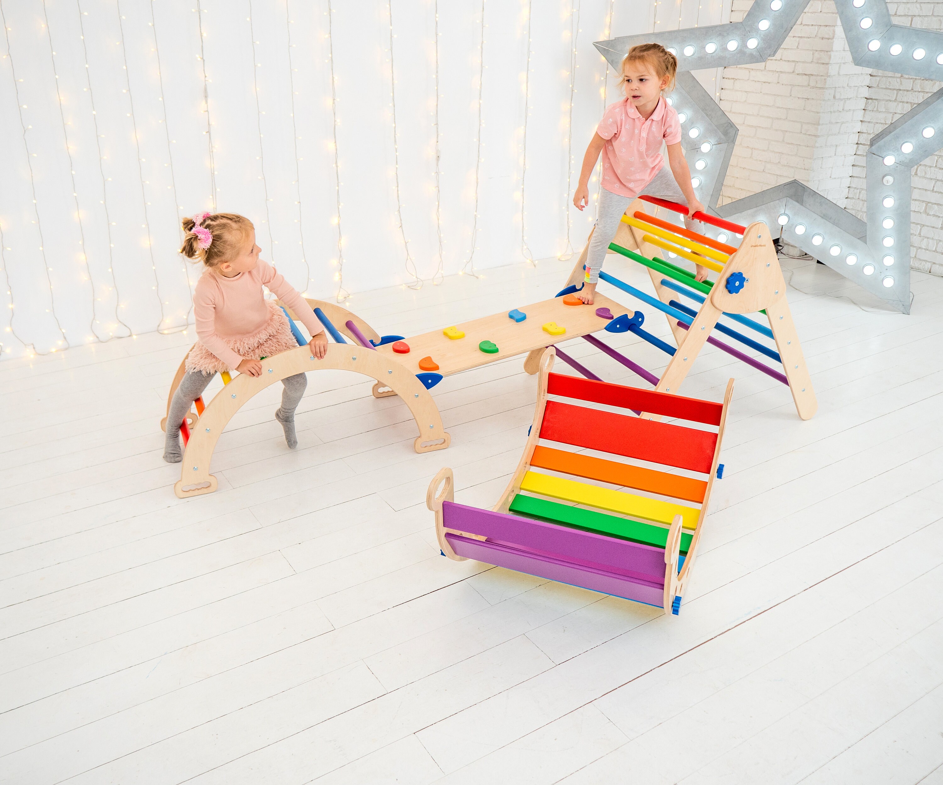 Toddler gym with 1 rocker Gym for kids Baby toys Montessori | Etsy