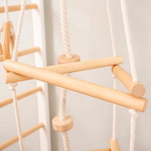 88x78 Large Swedish Ladder Bundle: Waldorf Playmat, Monkey Bars, Indoor ...
