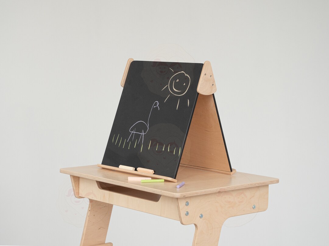 Two-sided Art Board, Tabletop Easel, Foldable Easel, Chalkboard, Art ...