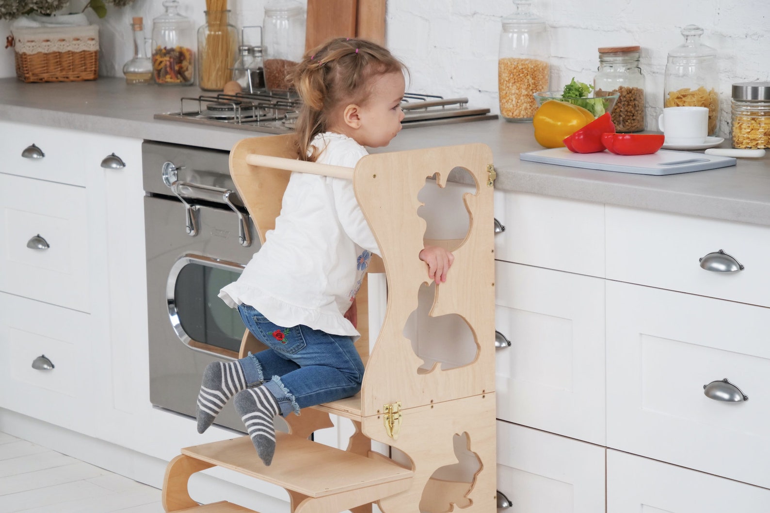 Kids Learning Chair Kitchen Step Stool Children Table Learning | Etsy