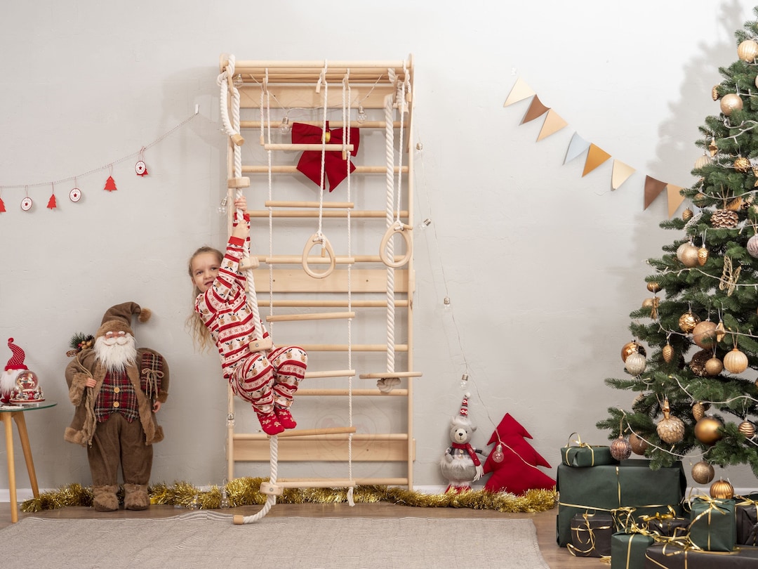 Swedish Ladder Kids With Rope Accessories, Swedish Christmas, Climbing ...