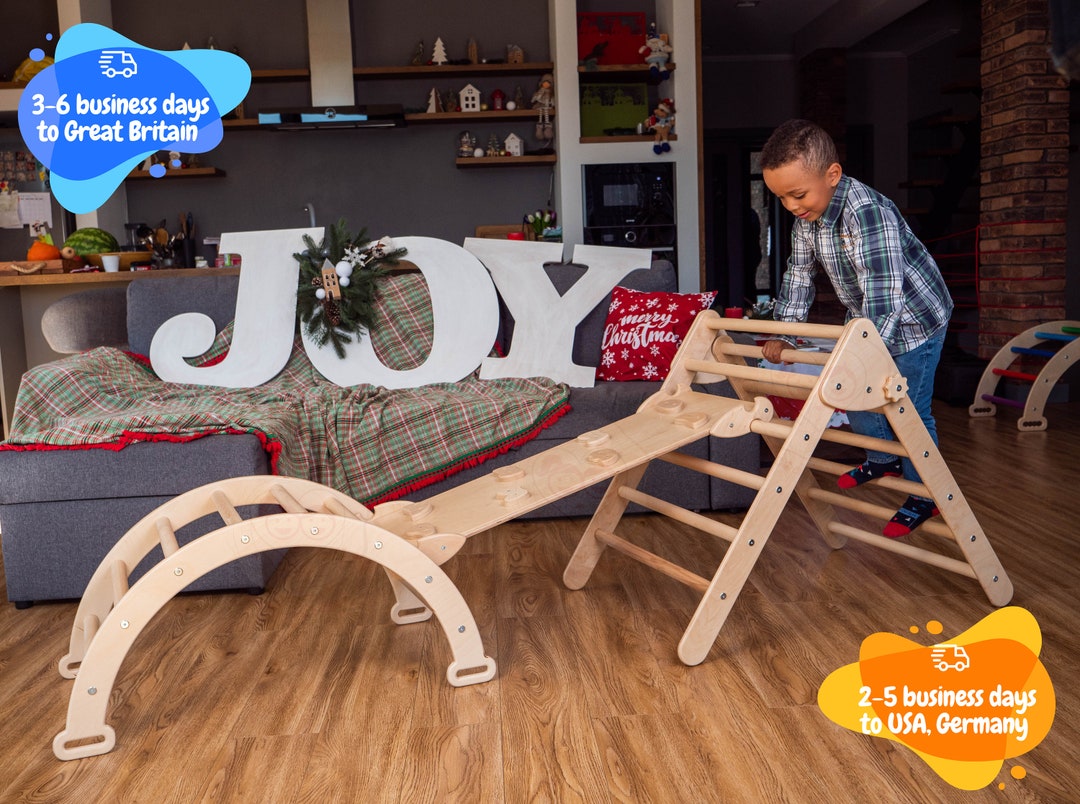 Toddler Climbing Gym Set of Three Items: Montessori Arch, Montessori ...