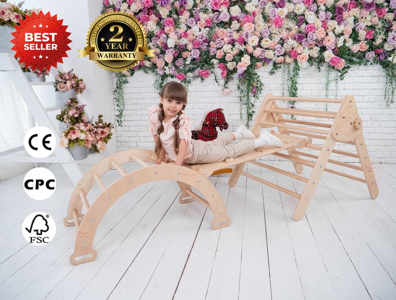 Montessori Climber Set: Climbing Triangle Two Sided Ramp - Etsy