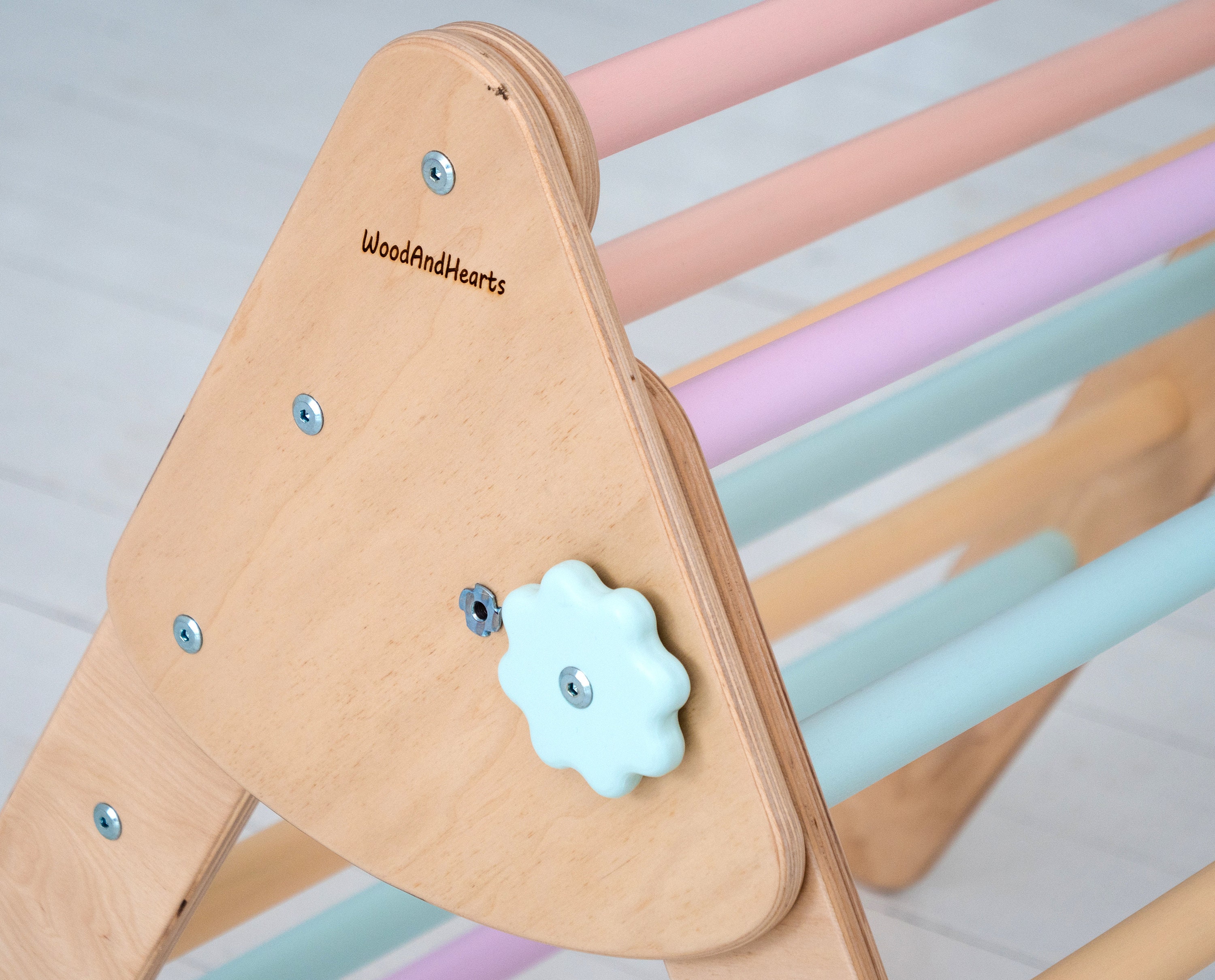 Foldable triangle with rock climbing ramp Montessori kids | Etsy