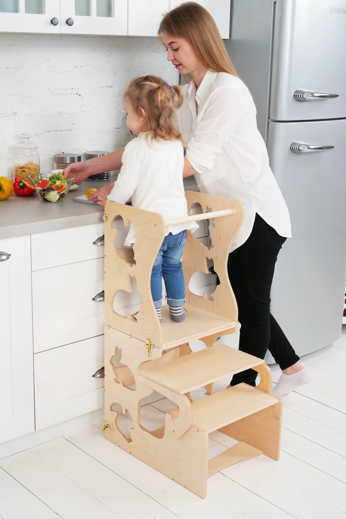 Learning Chair Step Stool Montessori Furniture Learning Stool | Etsy