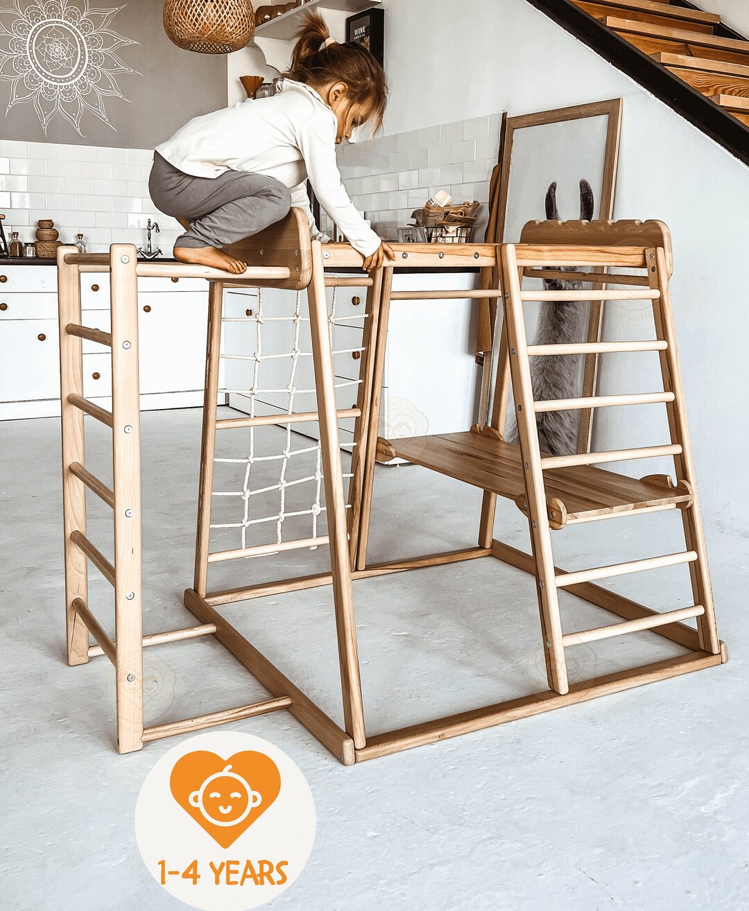 55х42 up to 4 Years Indoor Climbing Gym, Sweddish Ladder, Rocking Ramp ...