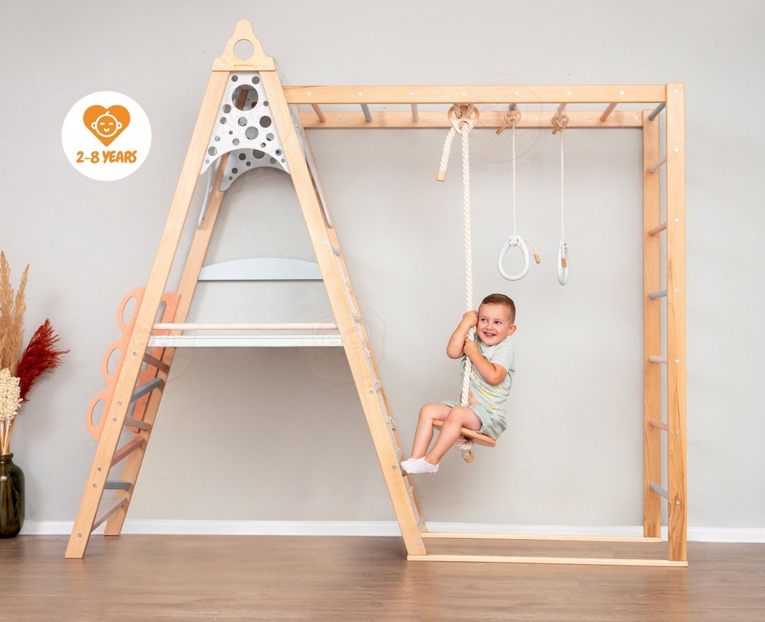 78x90 up to 8 Years Climbing Triangle Circle Teepee Playhouse With ...