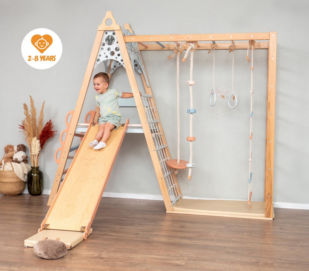 78x90 up to 8 Years Circle Teepee Montessori Climber Toddler Tower With ...