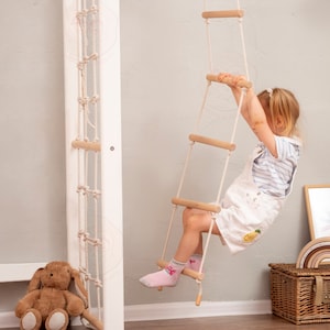 88x78 Large Swedish Ladder Bundle: Waldorf Playmat, Monkey Bars, Indoor ...