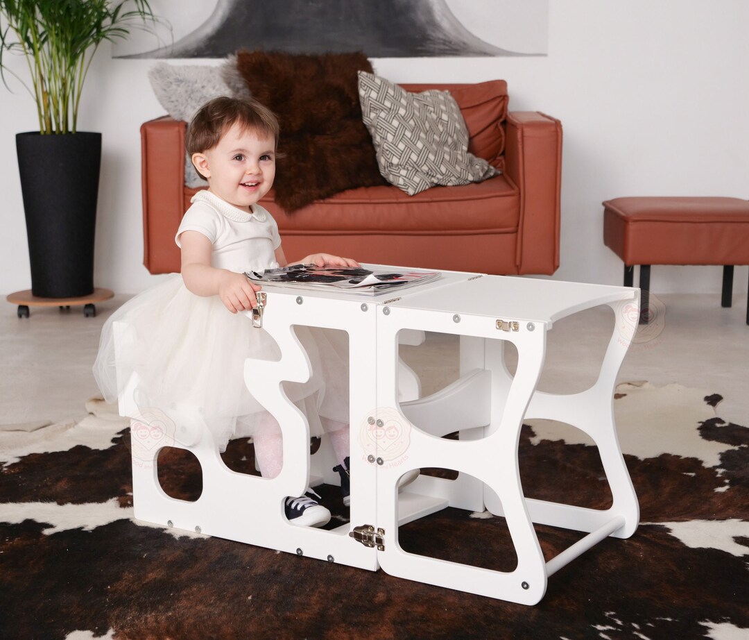 Montessori Step-stool, Wooden Learning Chair, Waldorf Kitchen Tower ...