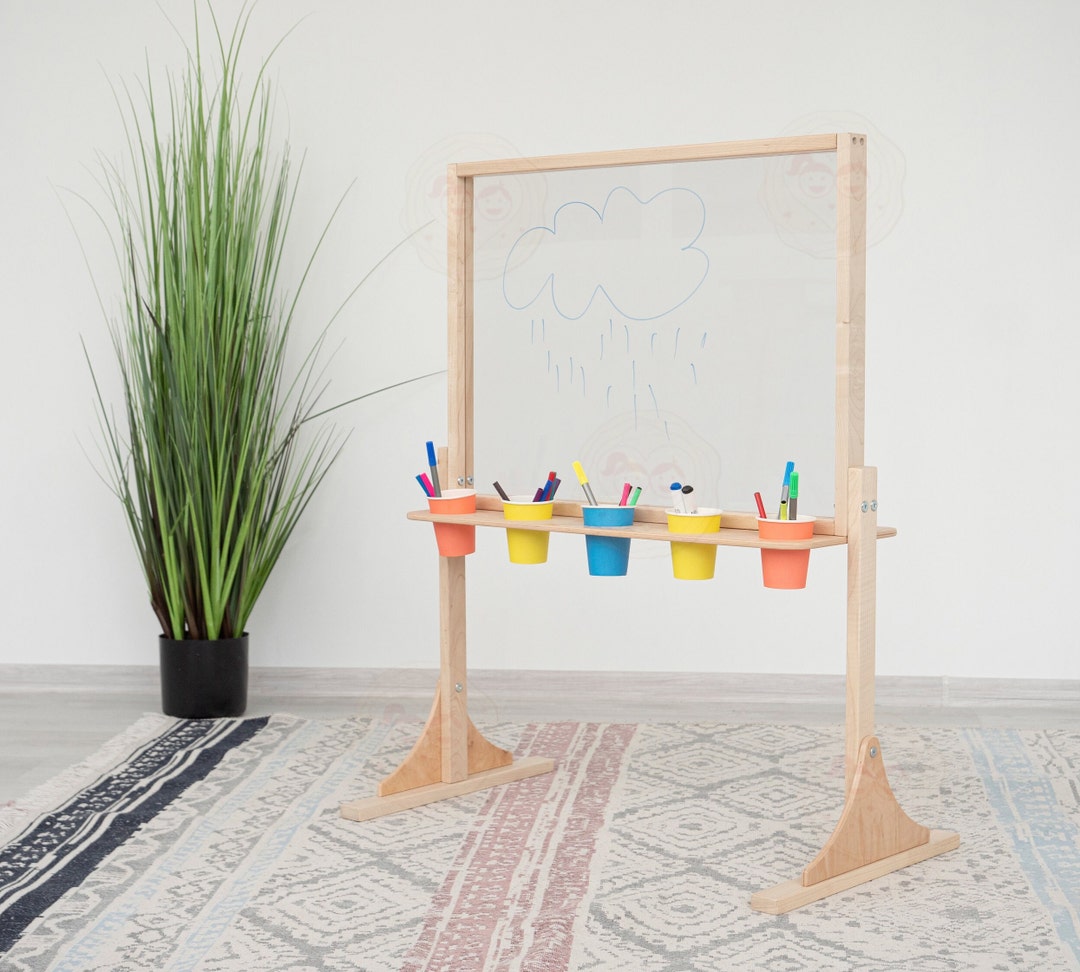 Acrylic Easel, Washable Easel, Wipe off Easel, Art Display, Wood Easel ...