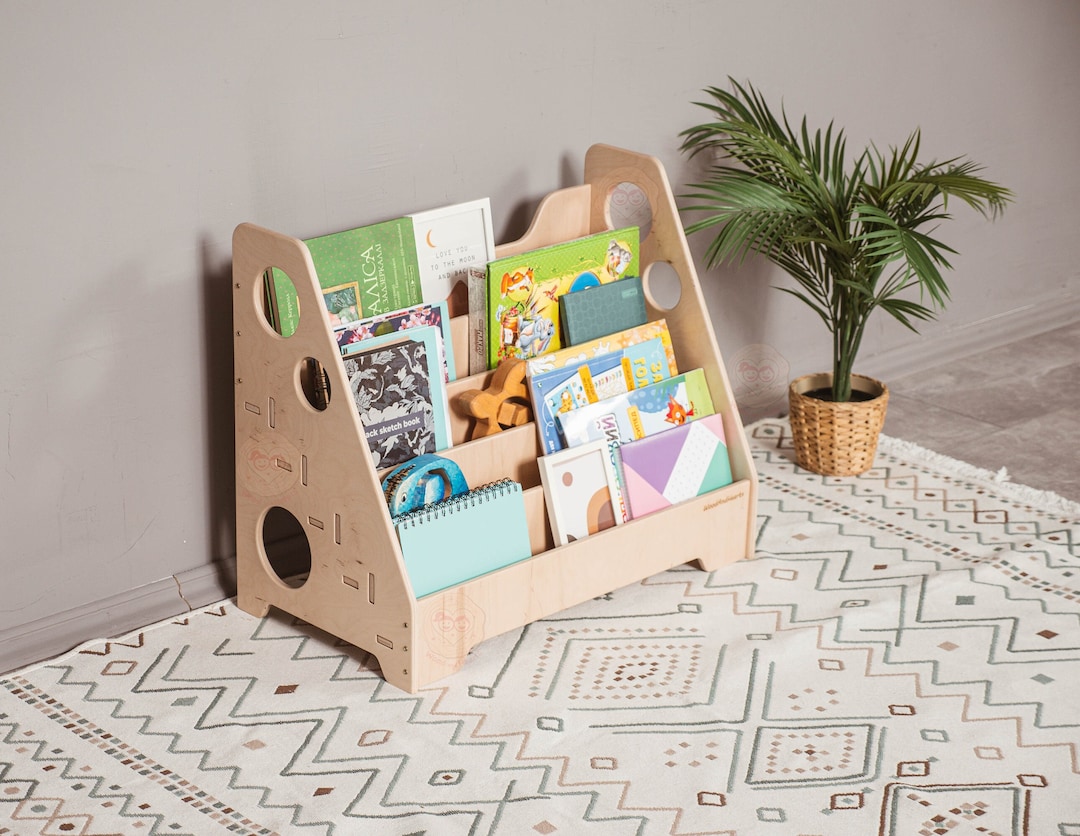 Montessori Bücherregal Kinderregal aus Holz Kinderzimmer - Etsy.de