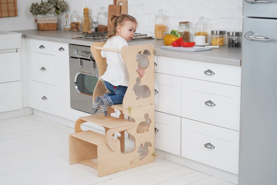 Learning Chair Step Stool Montessori Furniture Learning Stool | Etsy