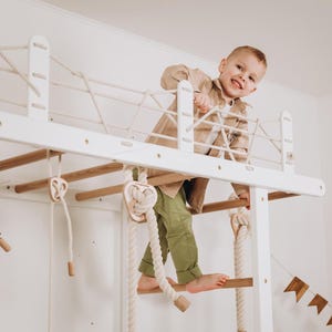 88x78" Large Swedish Ladder Bundle: Waldorf Playmat, Monkey Bars ...