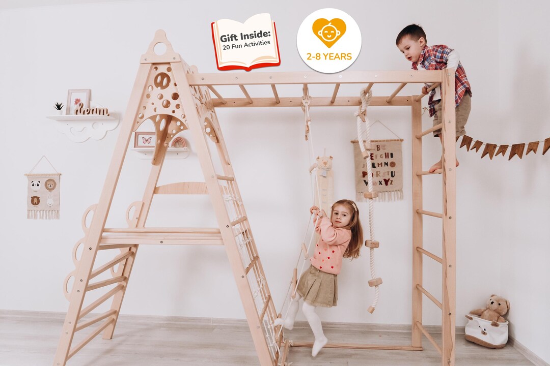 78x90" up to 8 Years Climbing Triangle Circle Teepee Playhouse With ...