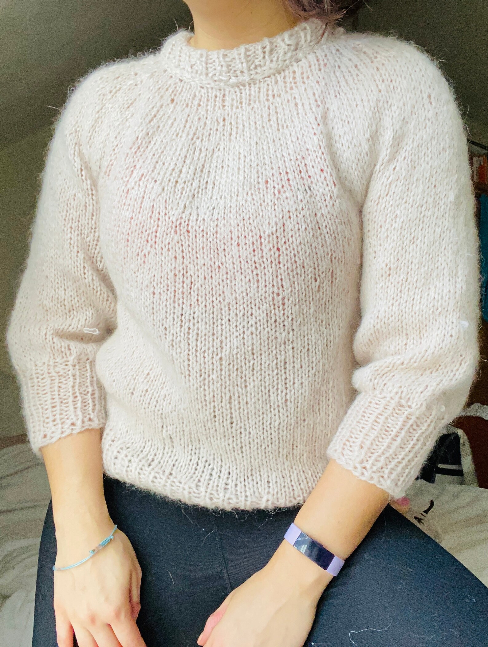 Maglione misto Mohair/Lana lavorato a mano Taglia S/M UK 10 - Etsy Italia Maglione misto Mohair/Lana lavorato a mano Taglia S/M UK 10 - Etsy Italia