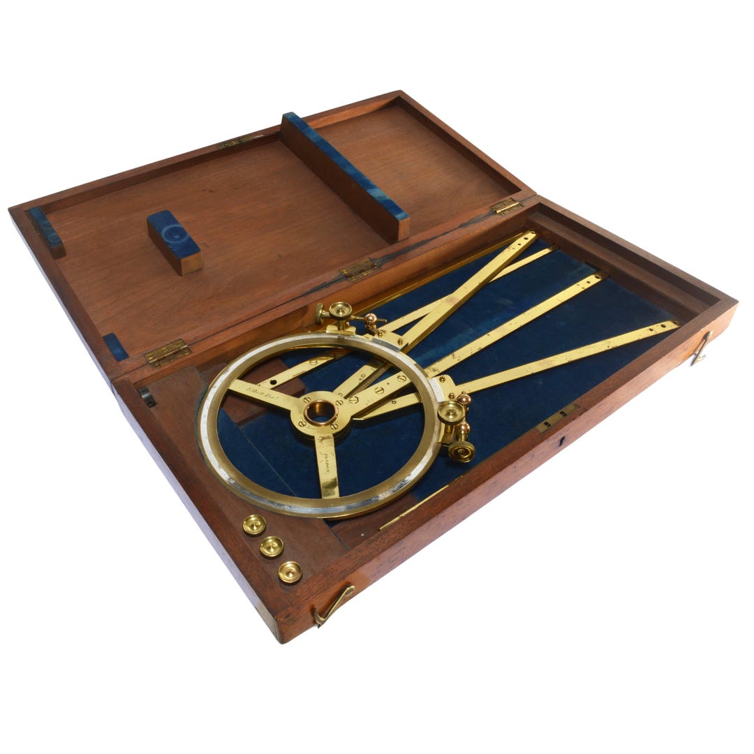 Victorian Maritime Station Pointer, Antique Ship's Navigation Tool ...