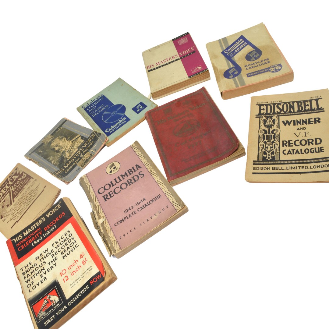 Collection 1920s, 1930s, 1940s Record Catalogues, HMV, Decca, Columbia ...