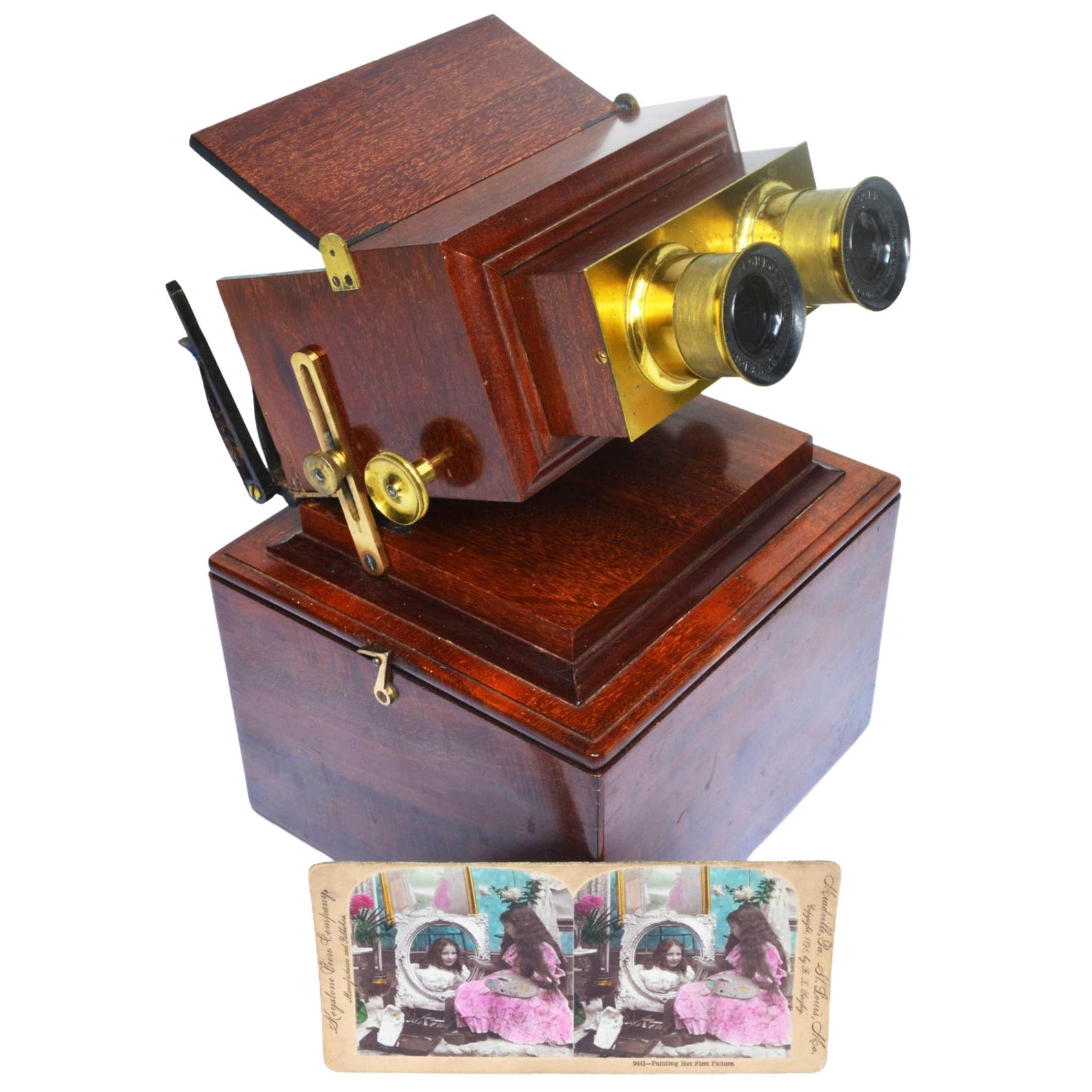 Victorian Antique Tabletop Stereoscope, Stereoviewer, Smith Beck & Beck ...