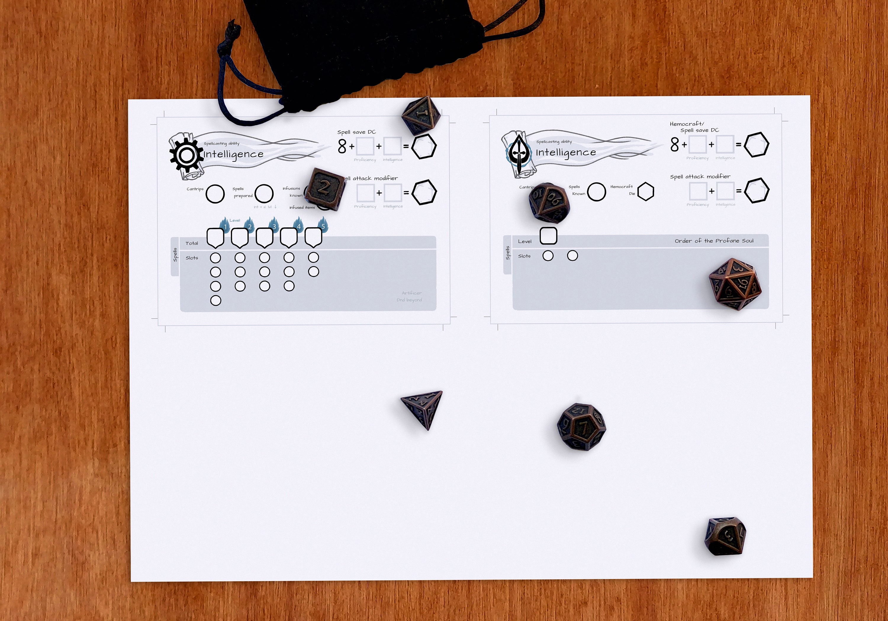 Spell Slot Trackers For All Classes DnD 5e PDF | Etsy