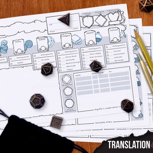 German Character Sheet Deutsche Dnd 5e A4/A5 PDF - Etsy