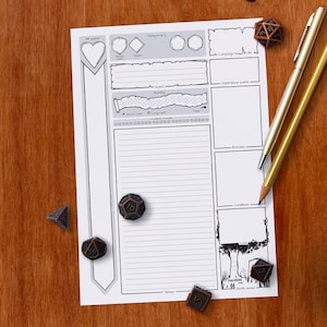 Session Note Sheet - Dnd 5e | A5 | PDF - Etsy