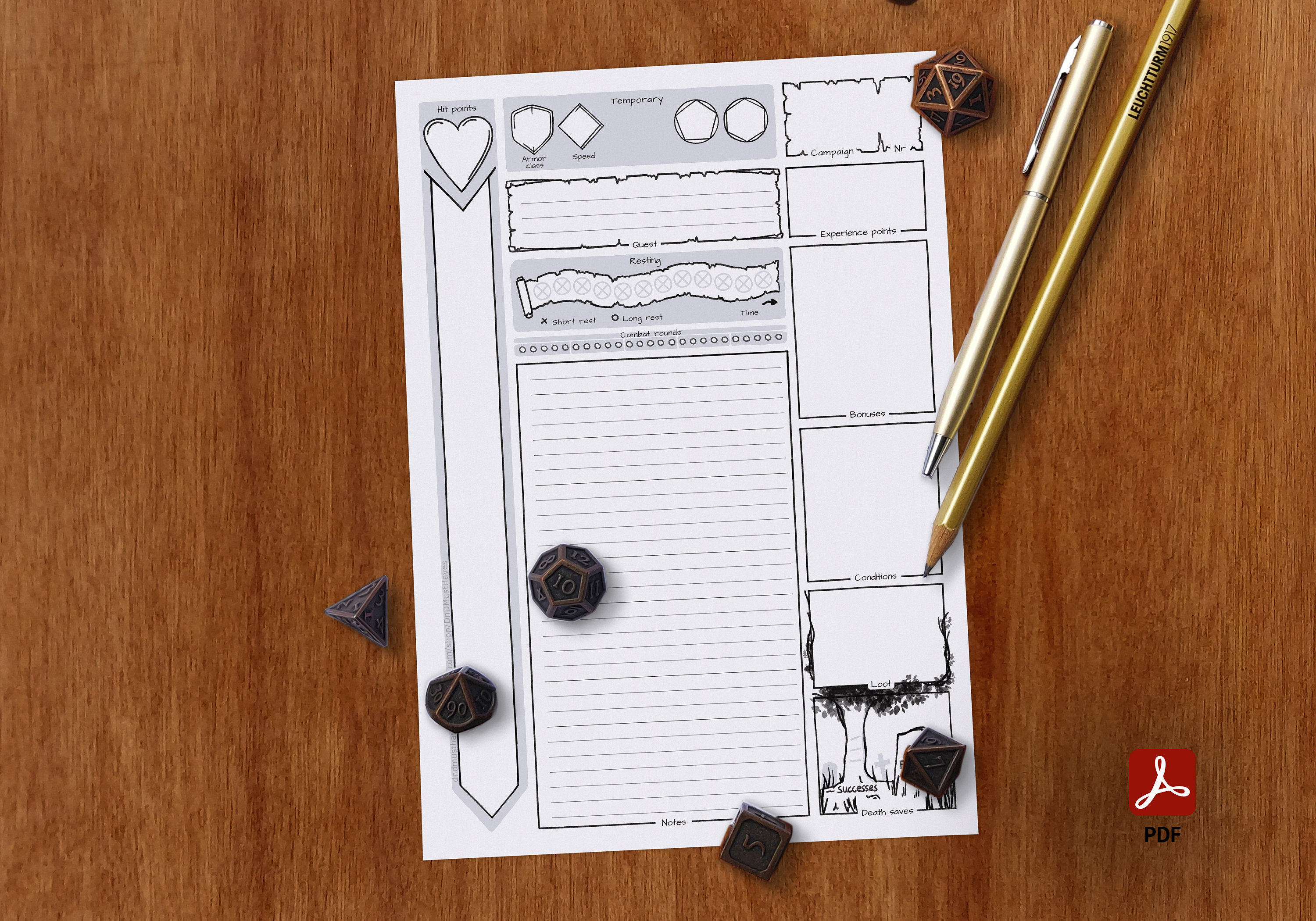 Session Note Sheet - Dnd 5e | A5 | PDF - Etsy