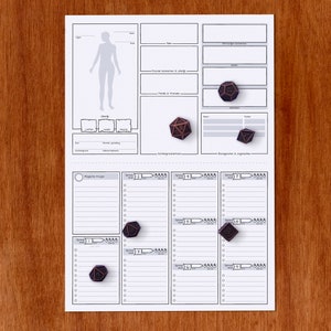Dutch Character Sheet - Nederlandse | Dnd 5e | A4/A5 | PDF | Fillable ...