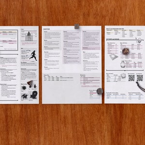 D&D Dungeon Master Screen PDF Inserts for Dnd 5e and More - Etsy