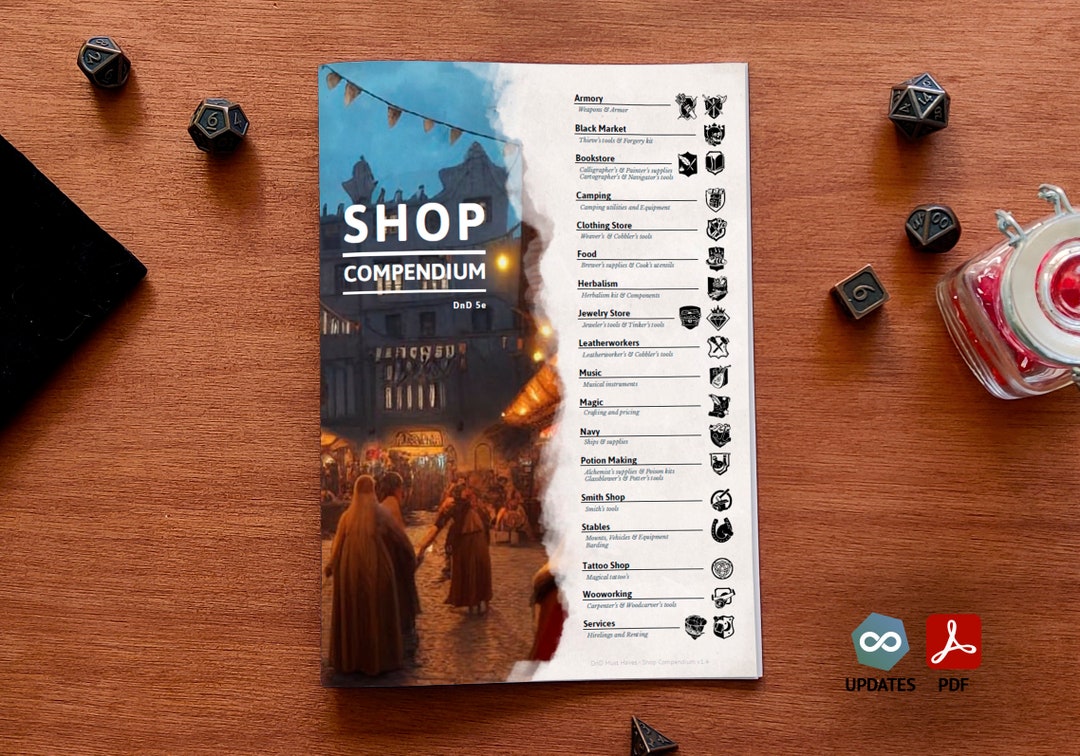 Shop Compendium - Dnd 5e | PDF - Etsy
