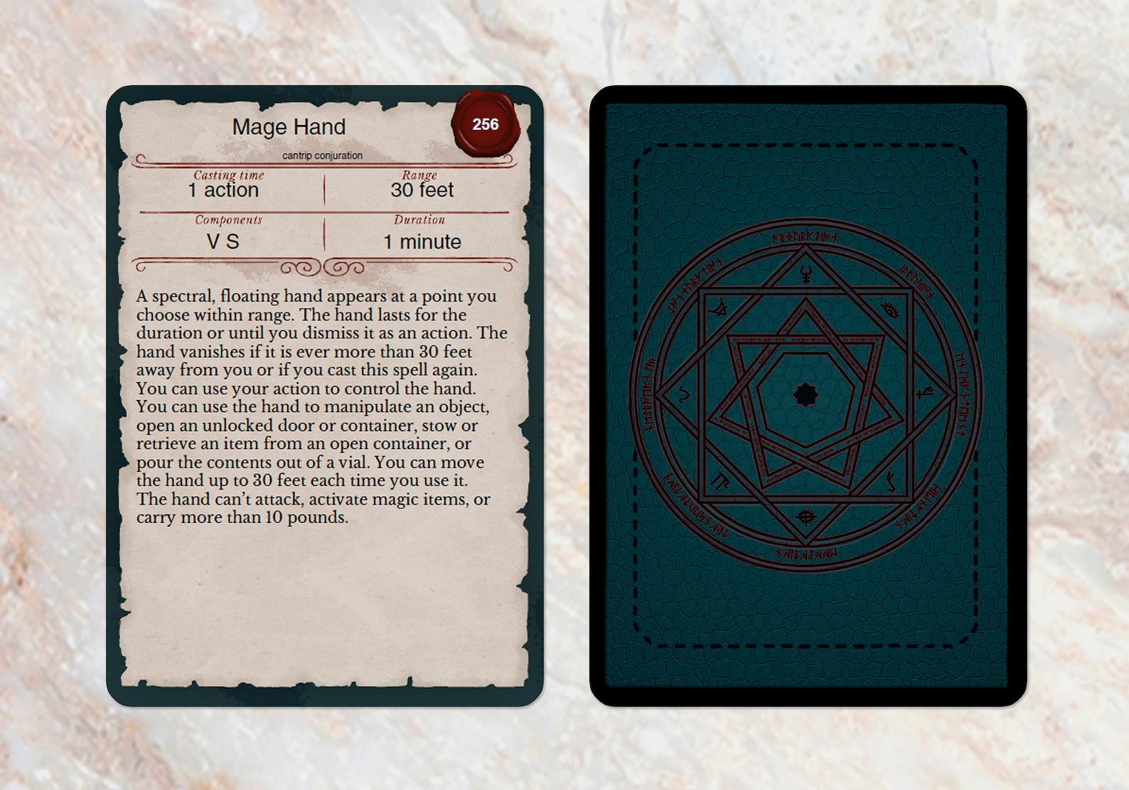 Spell Cards [full Color] - Dnd 5e | PDF | Fillable | Same Size as the ...