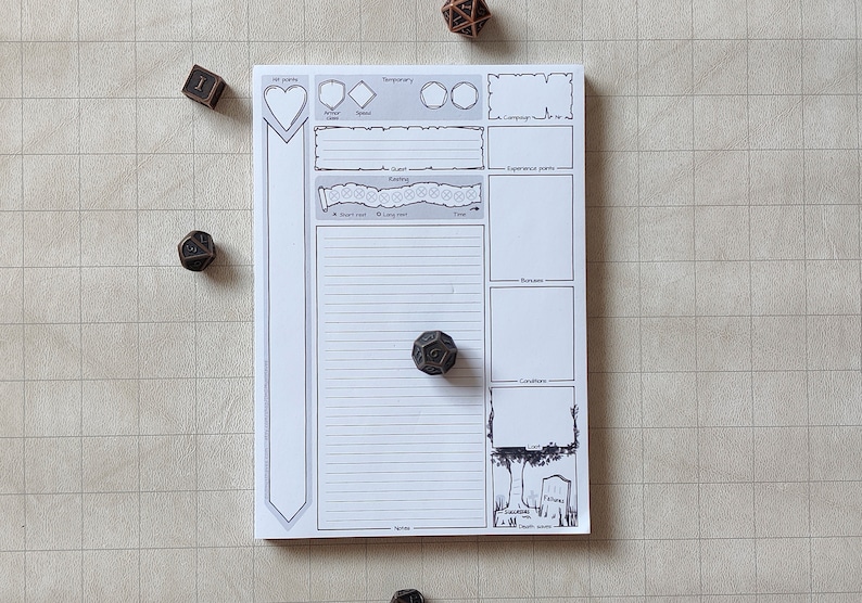 Session Notepad Dnd 5e A5 Noteblok Recycled Paper - Etsy